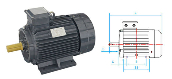 Triple Phase Dual Asynchronous Electric Motors YE2 Cast Iron Horizontal